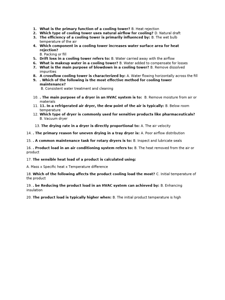 Aircon Terms Quiz | PDF