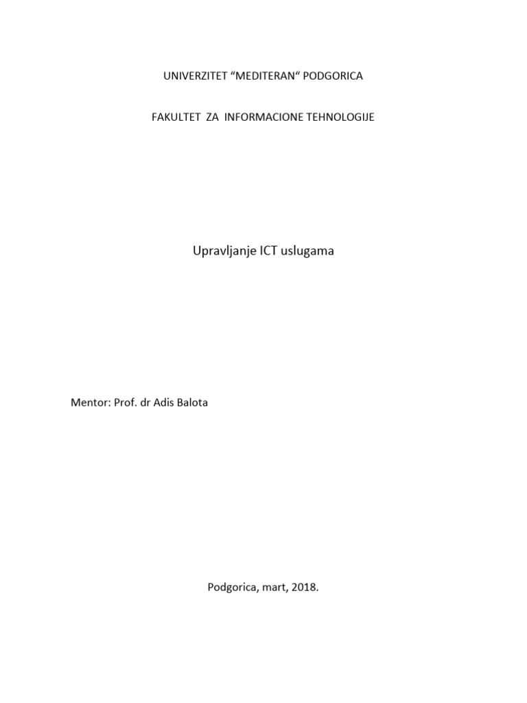 Upravljanje_IT_-_SKRIPTA_2018 | PDF