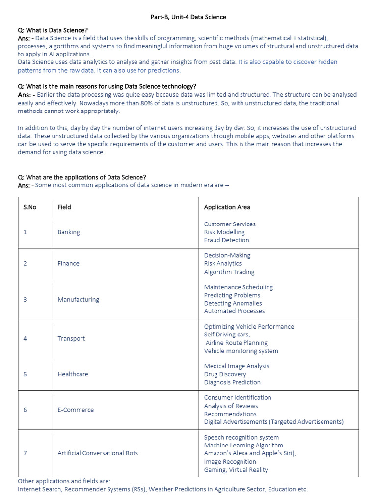 Unit-4 Data Science | PDF | Data Science | Analytics