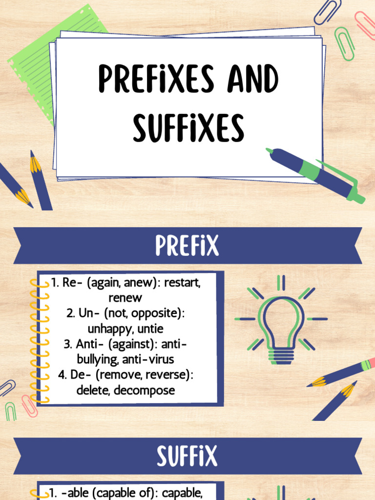 Teaching Prefixes and Suffixes | PDF