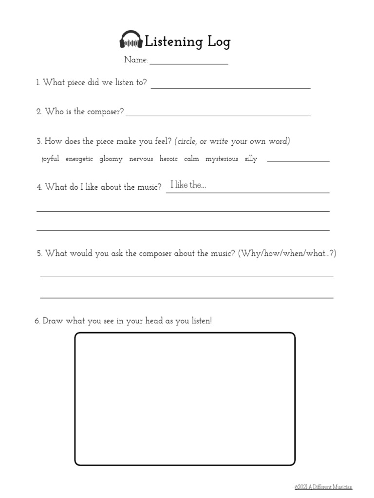 Listening Log 1 | PDF