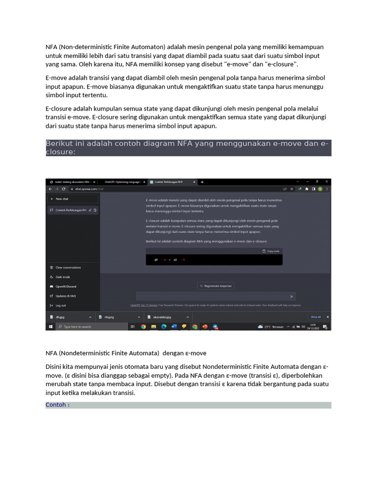 NFA dengan E-Move dan E-Closure | PDF
