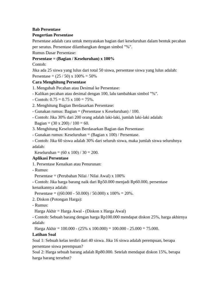Bab Persentase | PDF