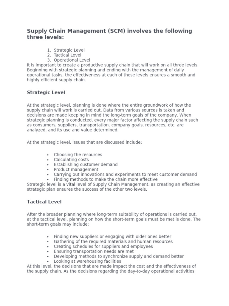 Supply Chain | PDF | Supply Chain | Supply Chain Management