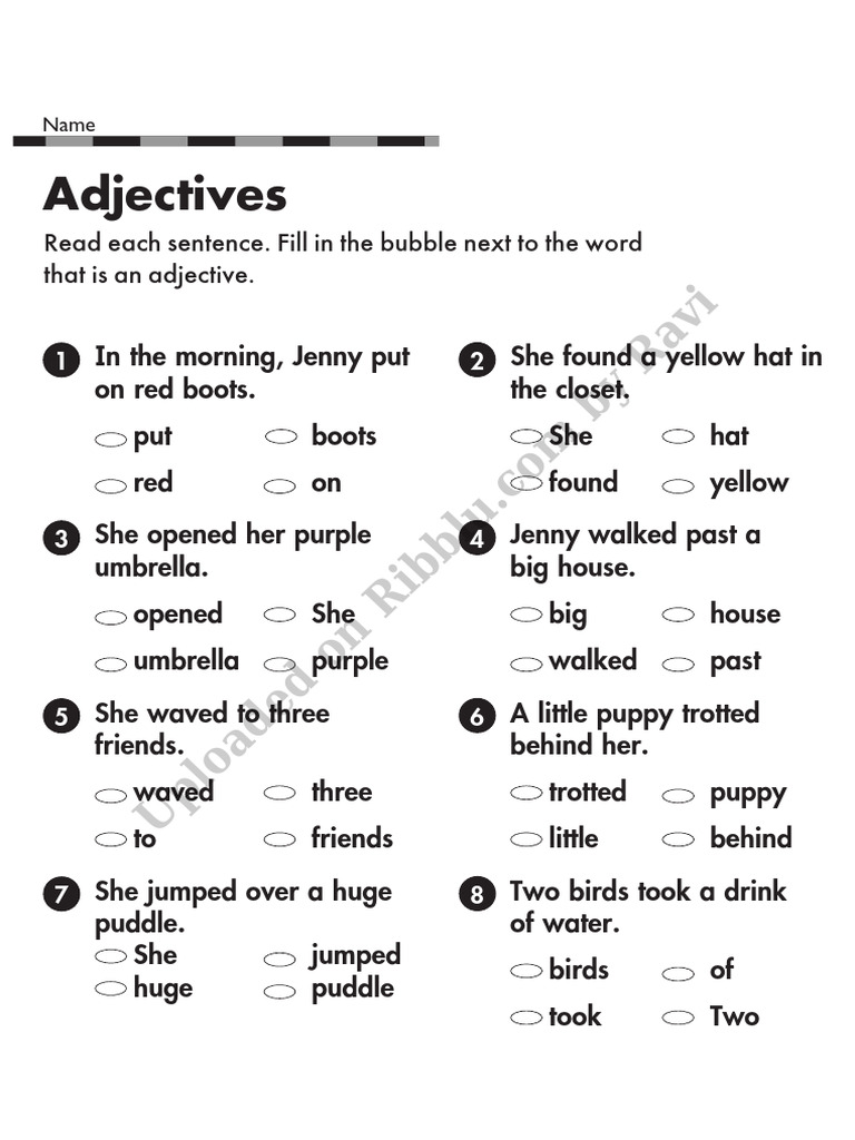 Adjective Comparison Worksheet for Class 2 | PDF | Languages | Foreign ...