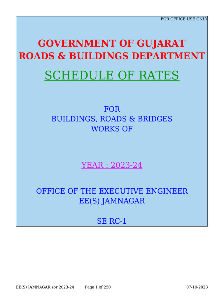 Sor 2023-24 | PDF | Construction Aggregate | Concrete