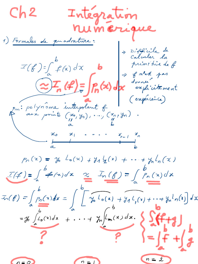 Chap2 Integration Numerique Cours | PDF Chap2 Integration Numerique Cours | PDF