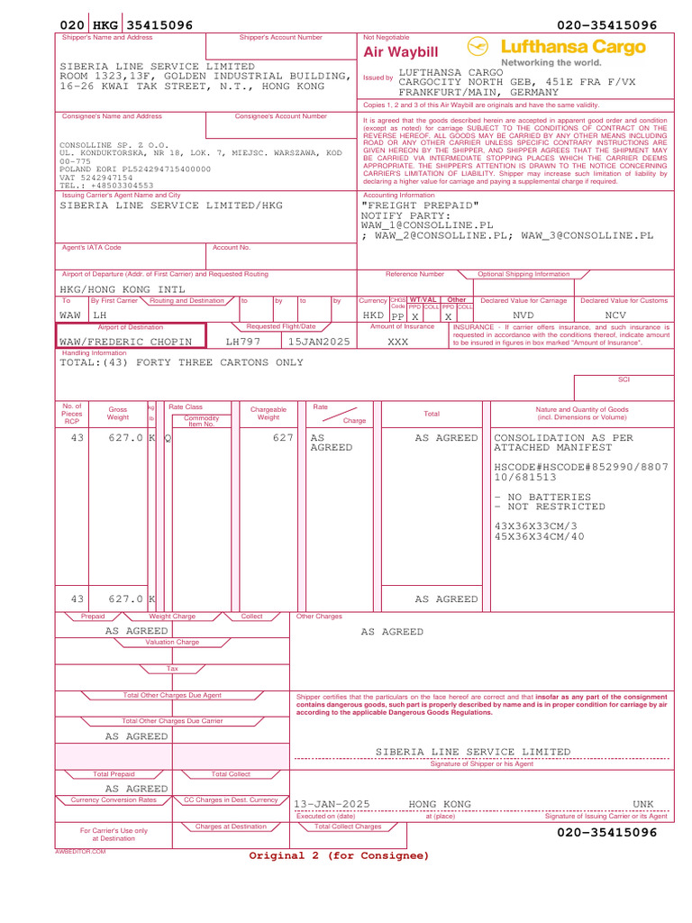 MAWB - 020 35415096 Pages 1 | PDF