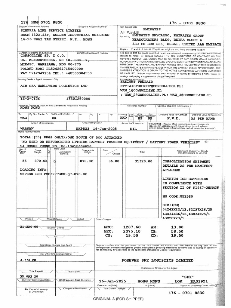 Mawb#176 07018830 | PDF
