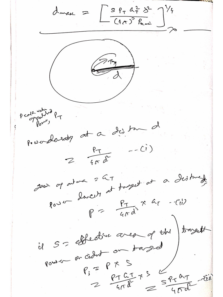 RADAR Range Equation | PDF