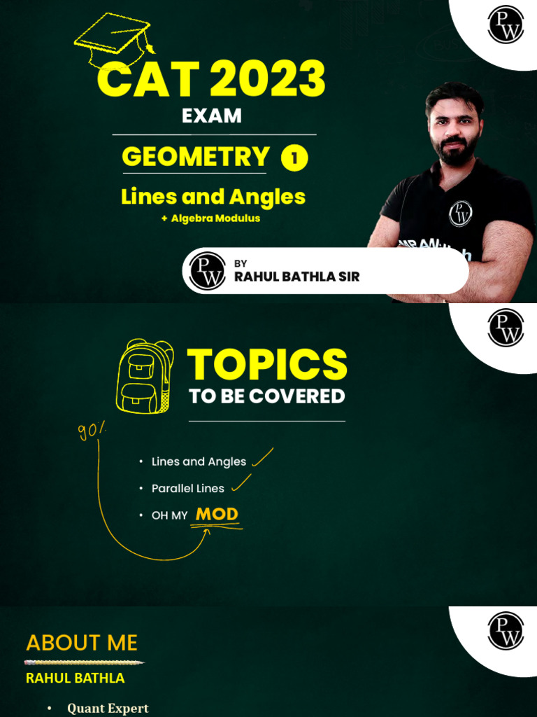 Geometry 01 - Lines LL Angles - Class Notes II MBA PIONEER 2023 | PDF ...