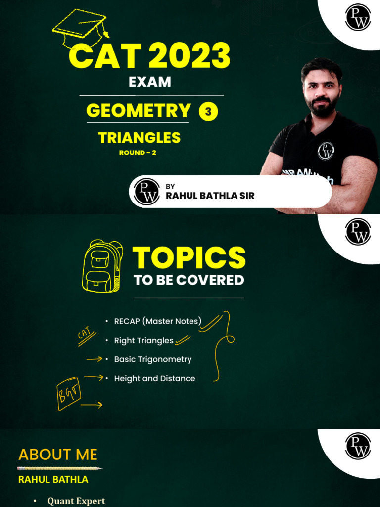 Geometry 03 - Triangles 2 - Basic Trigonometry - Class Notes - (MBA ...
