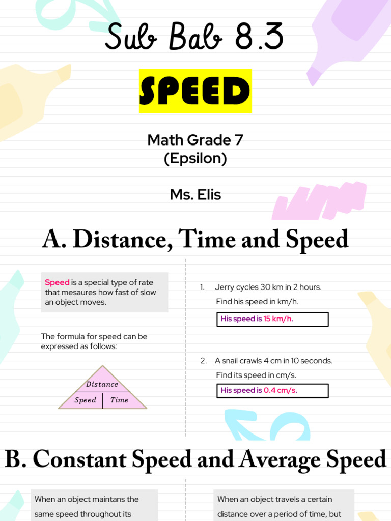 8.3 SPEED 1. Modul Ajar | PDF | Speed | Motion (Physics)