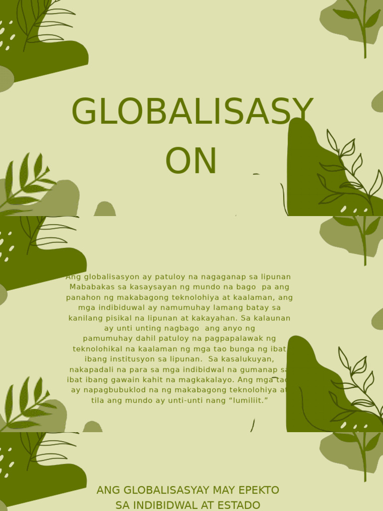 Globalisasyon 1 | PDF