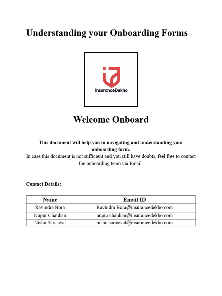 Understanding Your Onboarding Forms - A Complete Guide | PDF