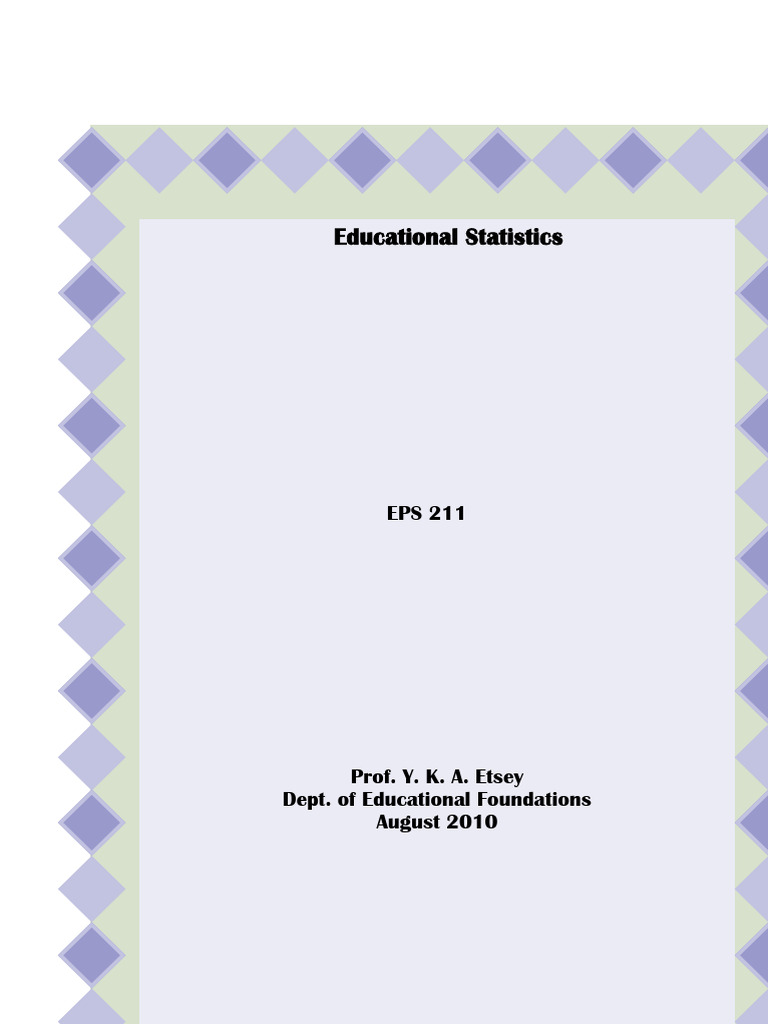 Understanding Educational Statistics | PDF | Level Of Measurement ...