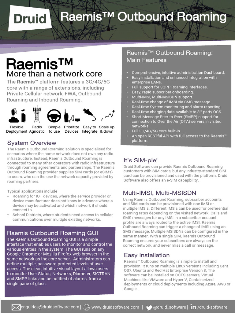 Outbound Roaming Product Sheet | PDF | Computer Network | Roaming