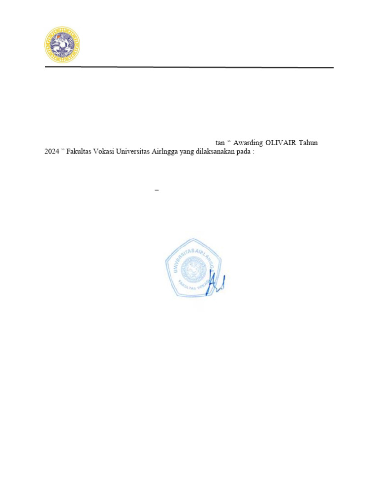 Undangan Awarding OLIVAIR 2024 | PDF