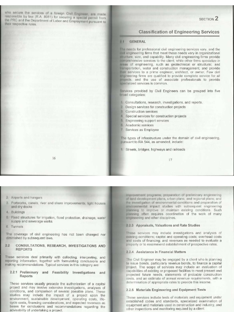 Classification of Engineering Services | PDF