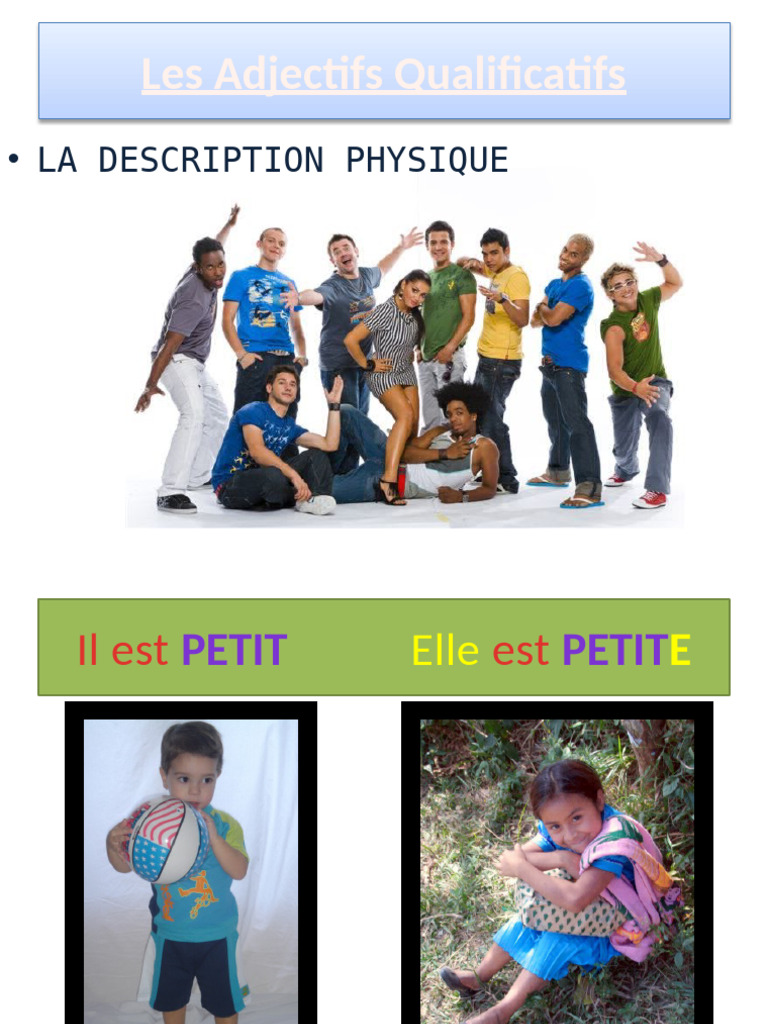 Adjectifs pour décrire les personnes | PDF