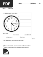 Time Reasoning Questions Worksheet | PDF