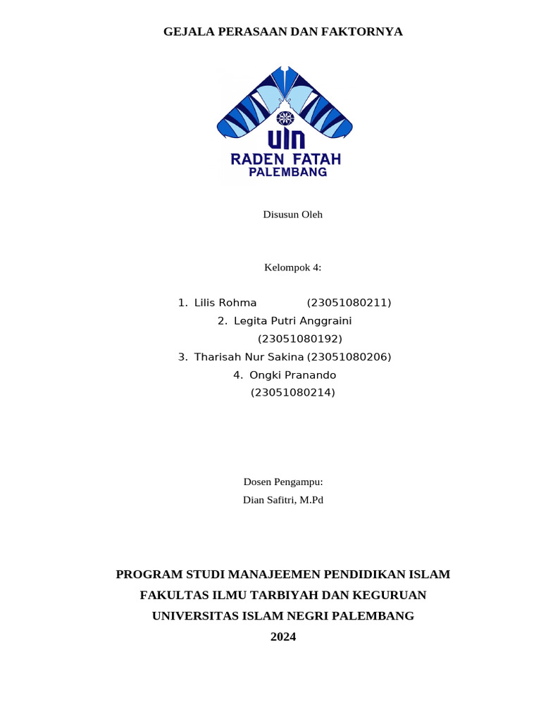 Gejala Perasaan dan Faktornya | PDF