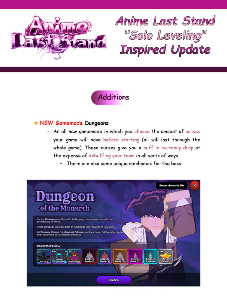 Dungeon Gamemode Update | PDF | Game Design | Video Game Development