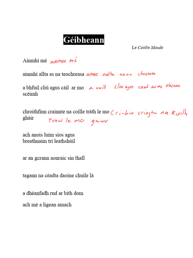 Géibheann Léamh | PDF