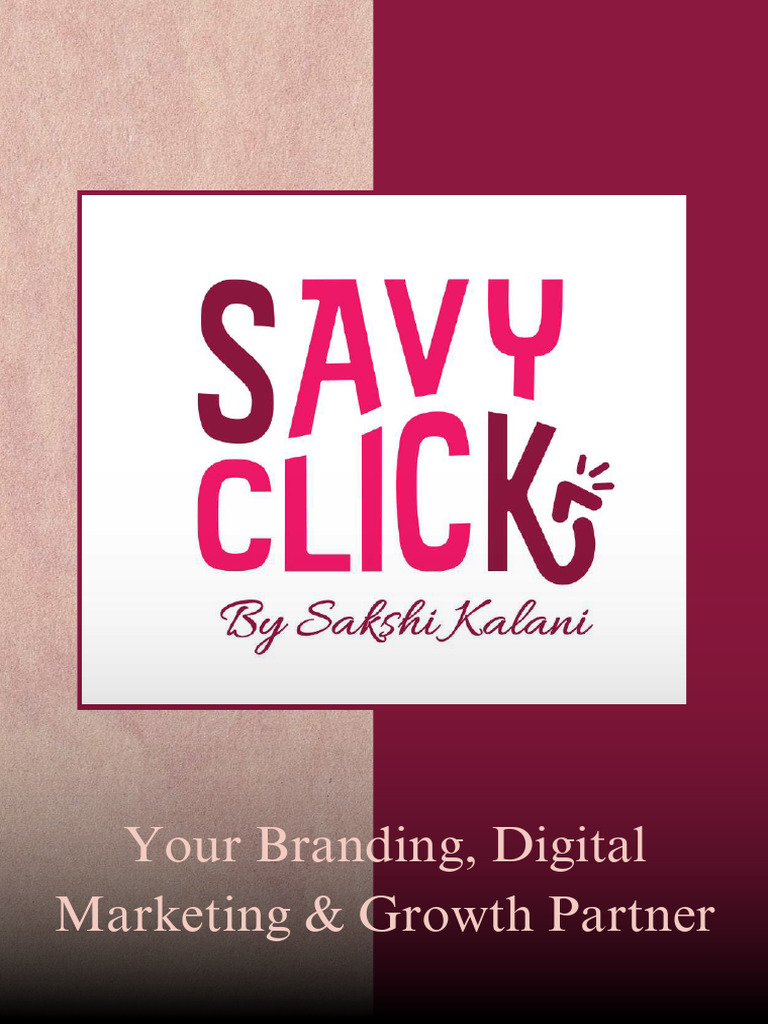 Savy-Click-Brochure-Lowres | PDF | Digital Marketing | Marketing