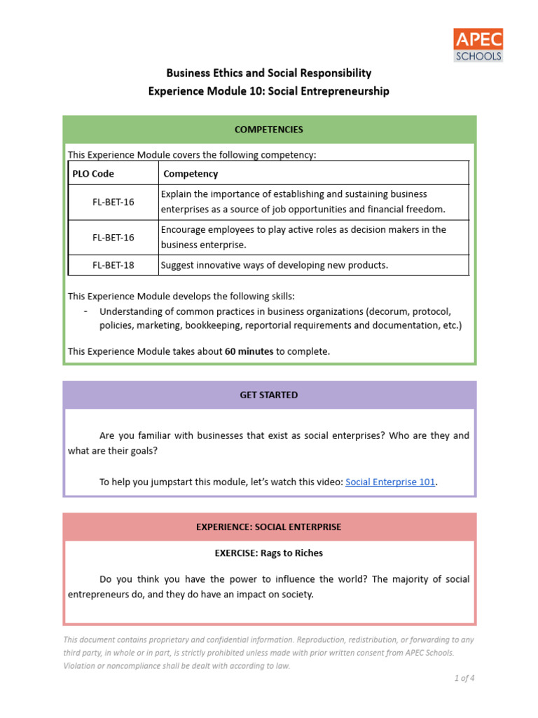 BESR EM 10 - Social Entrepreneurship | PDF | Social Entrepreneurship ...
