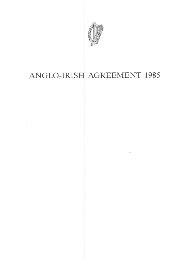 Anglo Irish Agreement 1985 | PDF