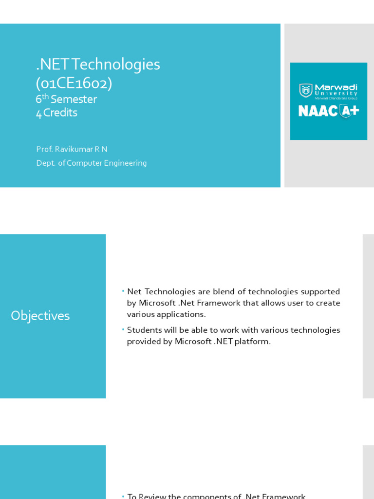 Unit 1 Intro To Dot Net Architecture Pdf Class Computer Programming C Sharp Programming 