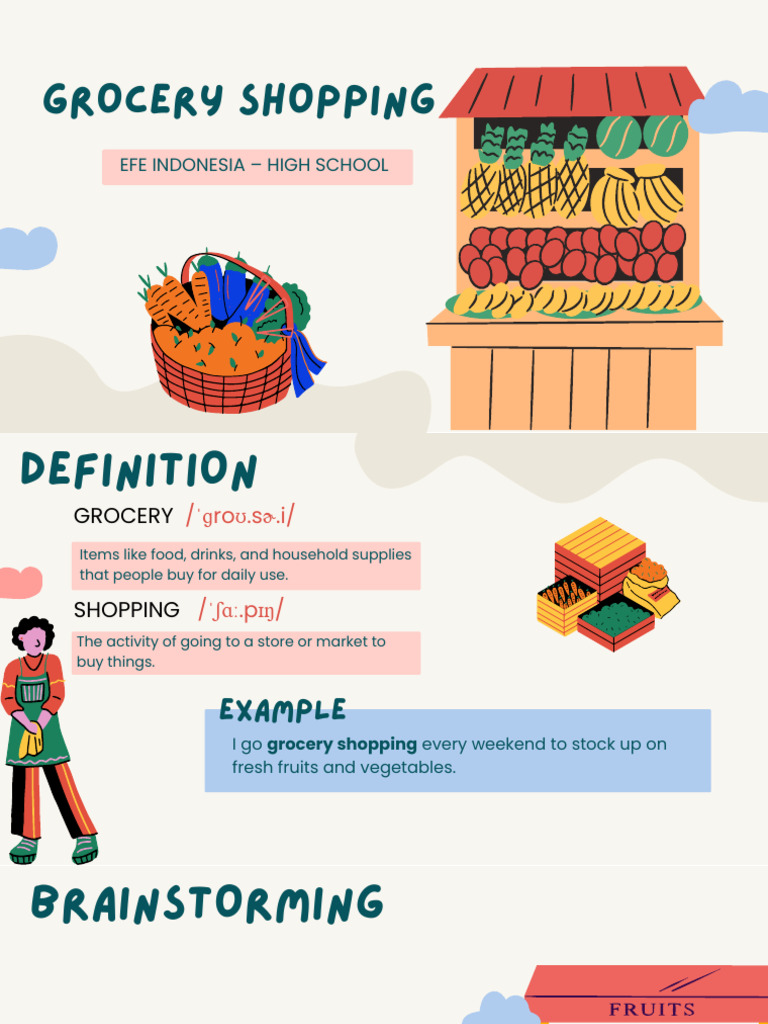 HS - Grocery Shopping PDF | PDF | Grocery Store | Supermarket