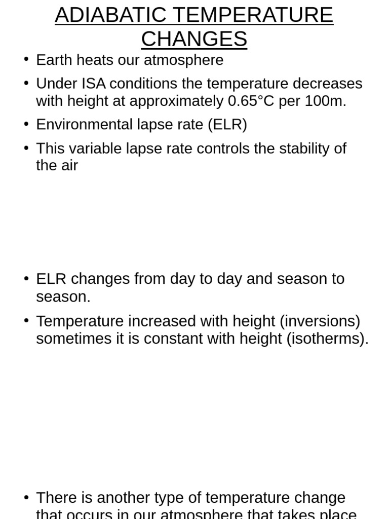 Adiabatic Processes and Stability in Meteorology | PDF | Atmosphere Of ...