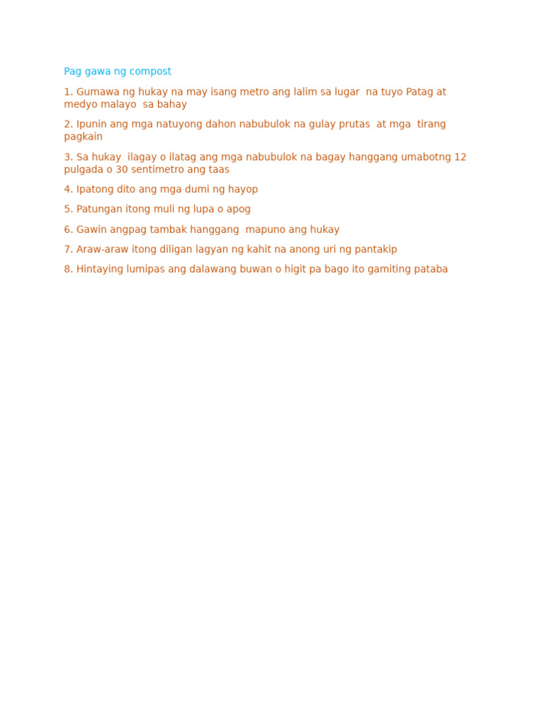 Pag Gawa NG Compost Grade5 Larra Jane Hermano | PDF