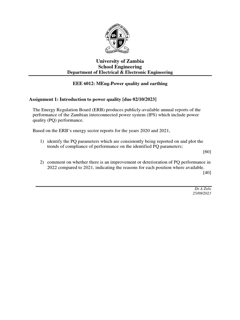 EEE 6012-Assignment 1_2022 | PDF
