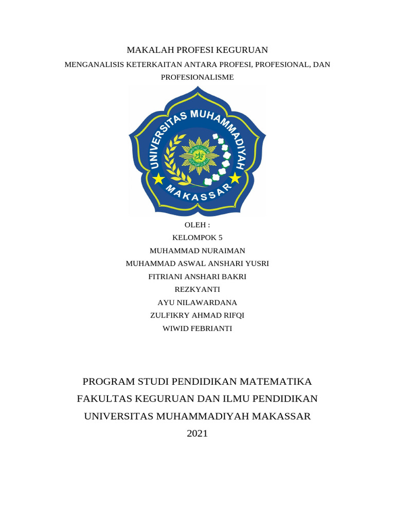 Makalah KLP 5 Profesi Keguruan | PDF