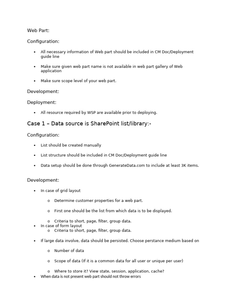 Web Part Development Standards - U | PDF | Internet & Web | World Wide Web