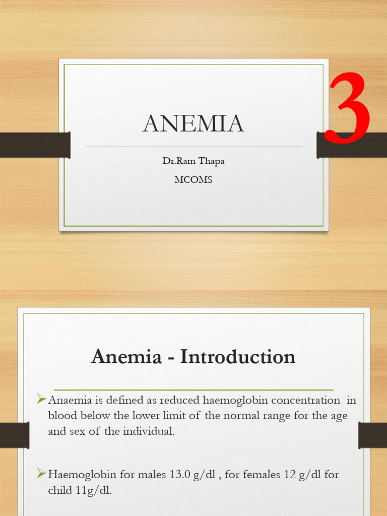 Classification of anaemia | PDF | Anemia | Red Blood Cell