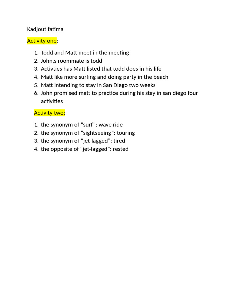 Activity One | PDF