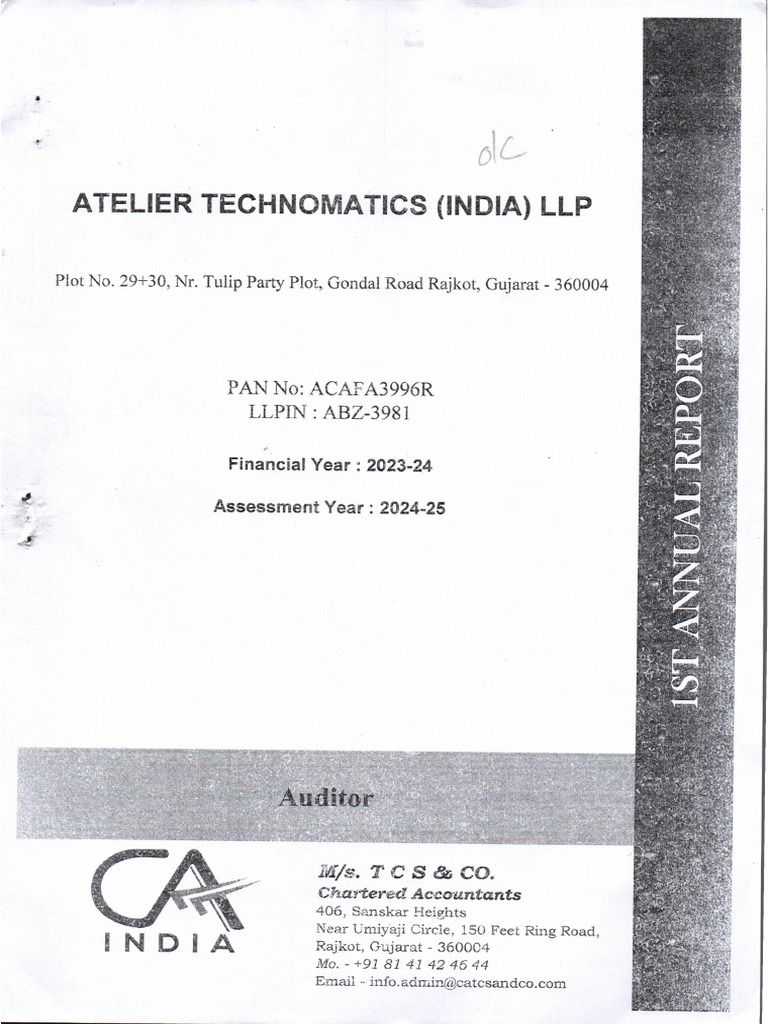 Atelier Technomatics (India) LLP | PDF