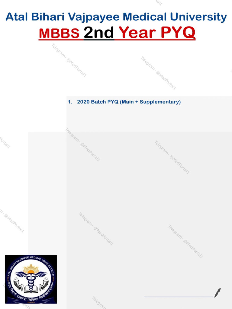 ABVMU 2nd Year PYQ | PDF