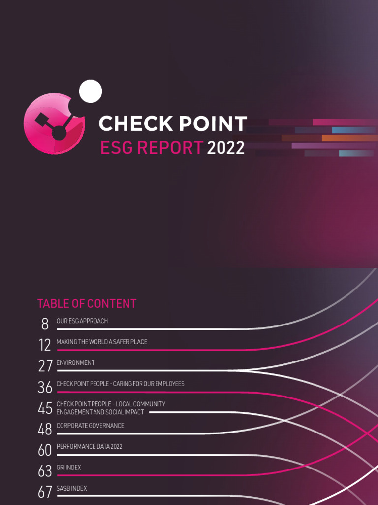 2022 Esg Report Check Point v1 | PDF | Computer Security | Security