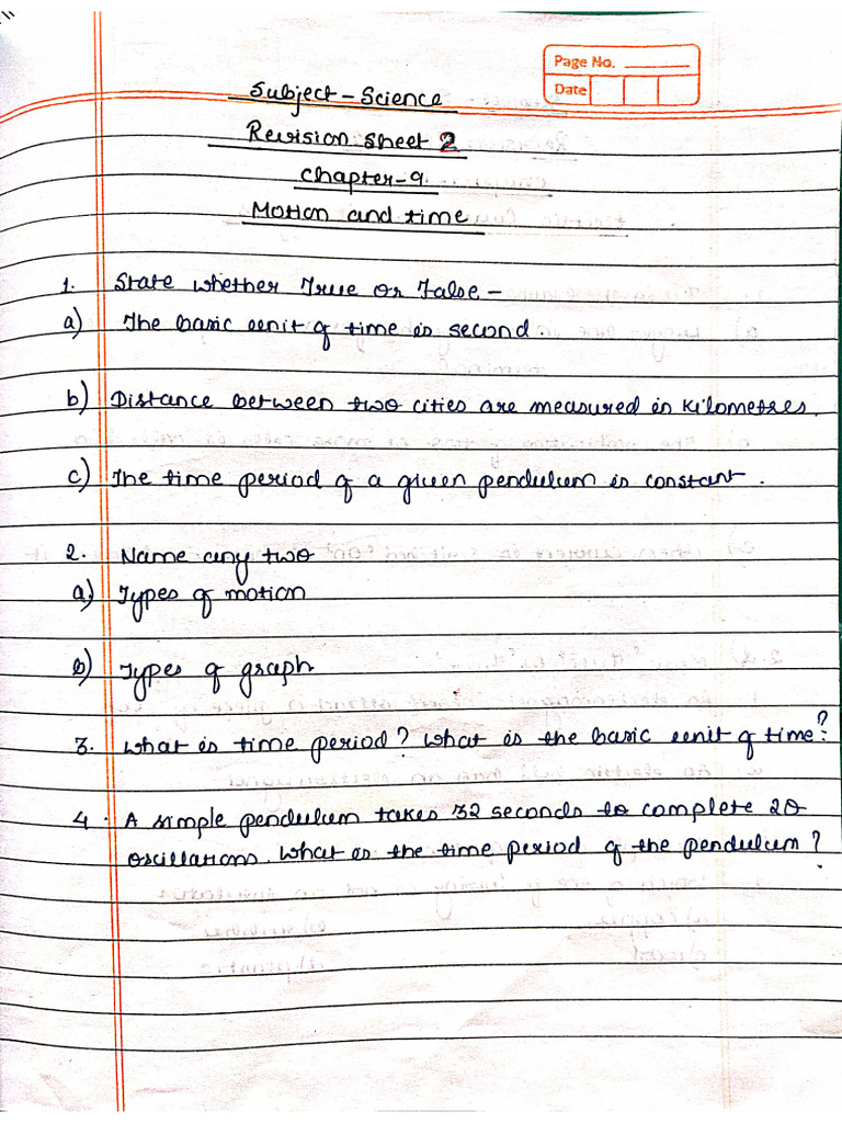 Class 7 Ch 9 Revision Sheet | PDF