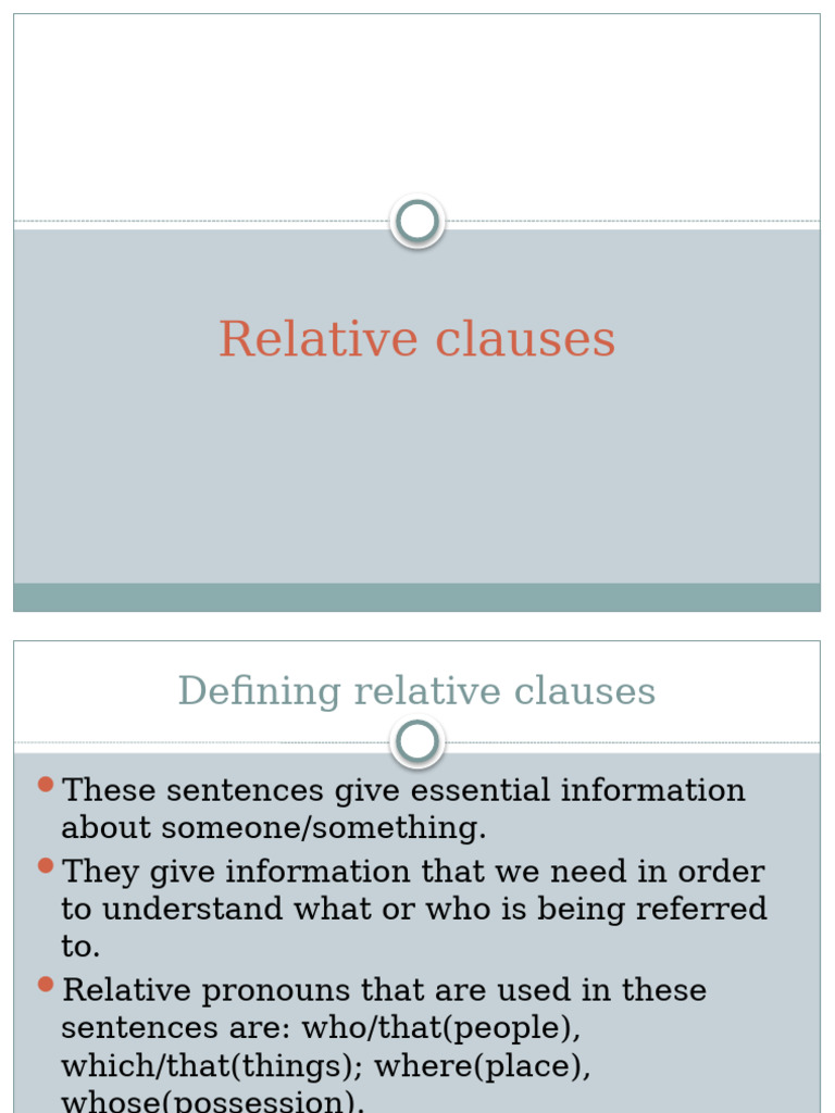 Relative Clauses | PDF