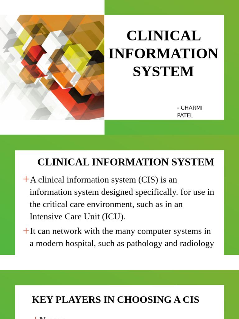 Clinical Information System | PDF