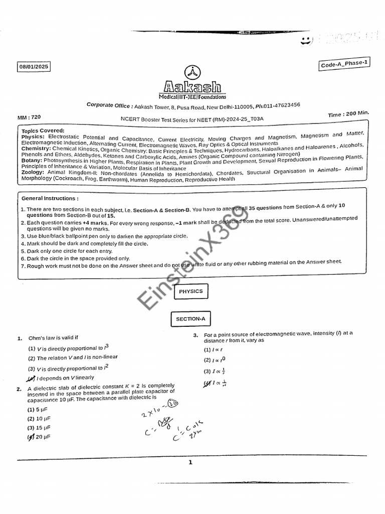 Nbts 03 Phase 01 | PDF | Organic Chemistry | Chemistry