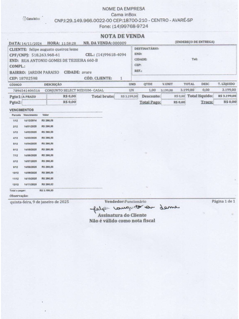 Comprovante de Compra | PDF