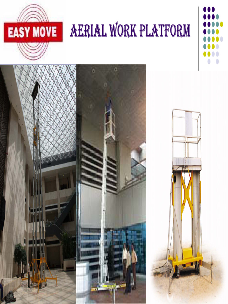 Aerial Work Platforms Specifications | PDF | Equipment | Manufactured Goods