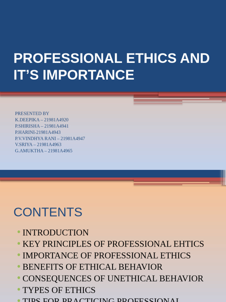 professional ethics 2-2 internals | PDF | Professional Ethics | Disciplines